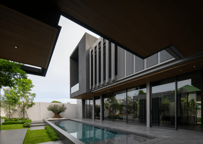 VN House บ้านไร้ประกาย ที่สื่อผ่านวัสดุแบบด้านทั่วทั้งหลัง เพื่อลดแสง ...